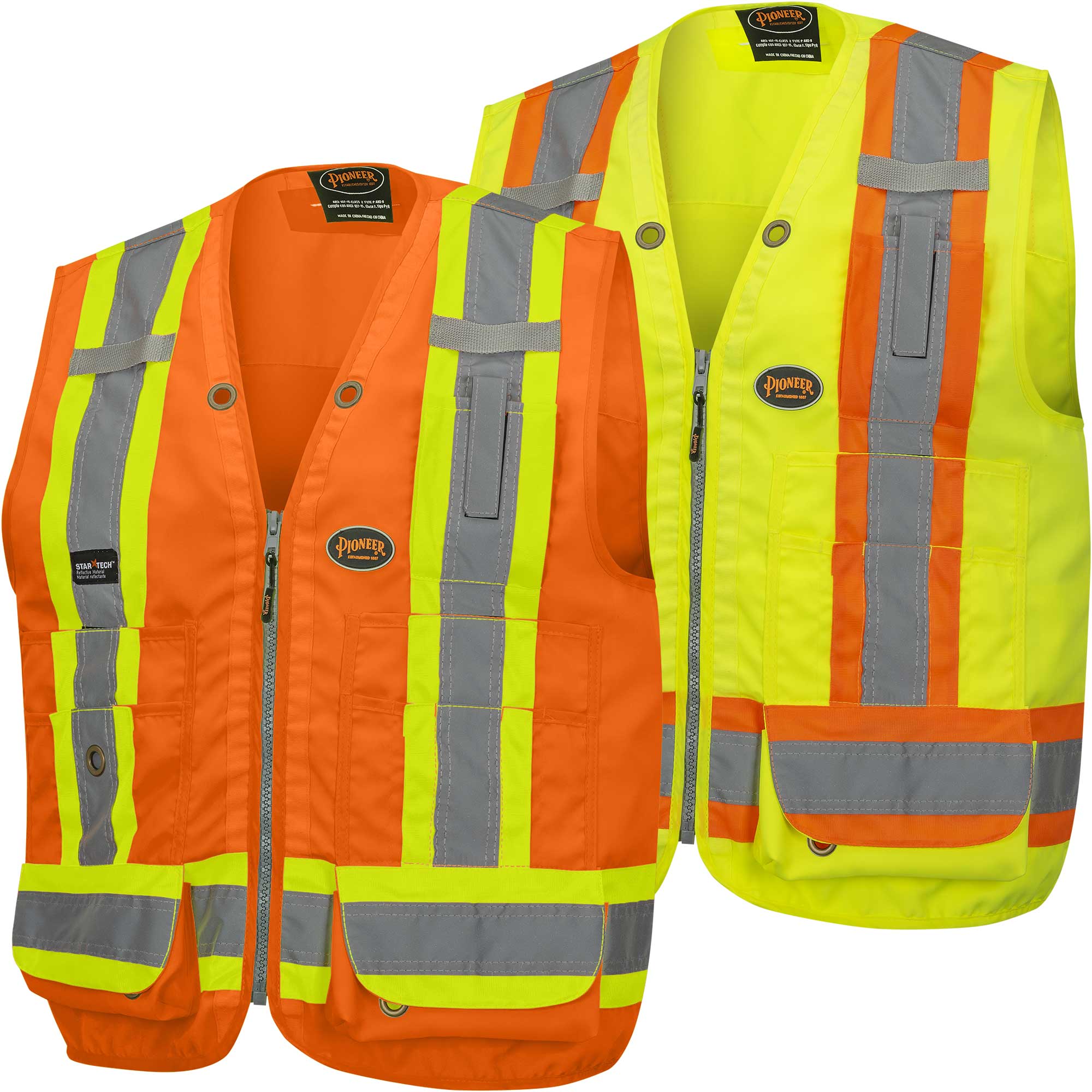 Hi-vis Multi-Pocket Surveyor Vests