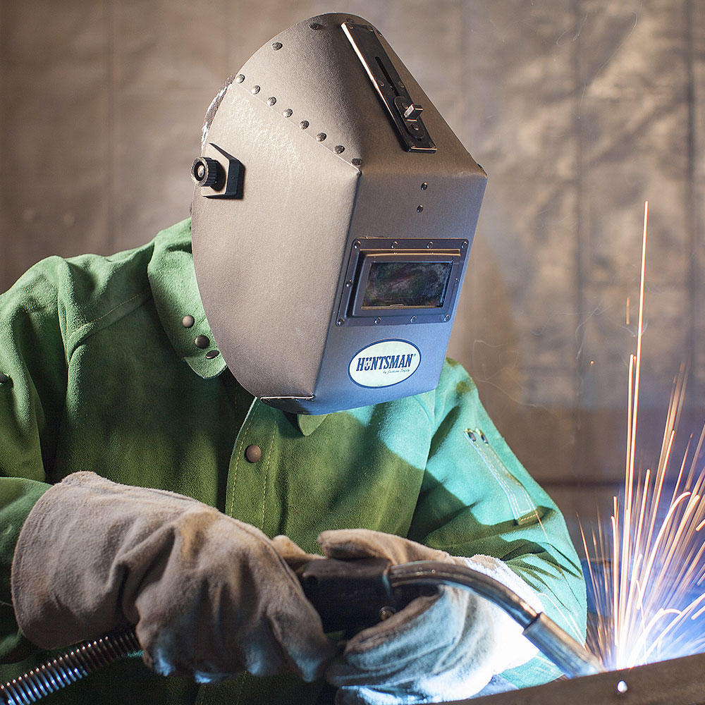 490P Fiber Shell Welding Helmet - Quick Slide - 2." x 4.25" - Black ...