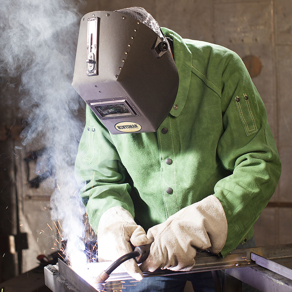 490P Fiber Shell Welding Helmet - Quick Slide - 2." x 4.25" - Black ...