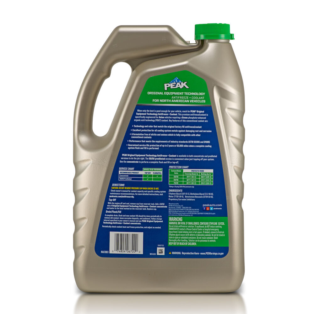 PEAK ORIGINAL EQUIPMENT TECHNOLOGY™ Concentrate Antifreeze + Coolant ...