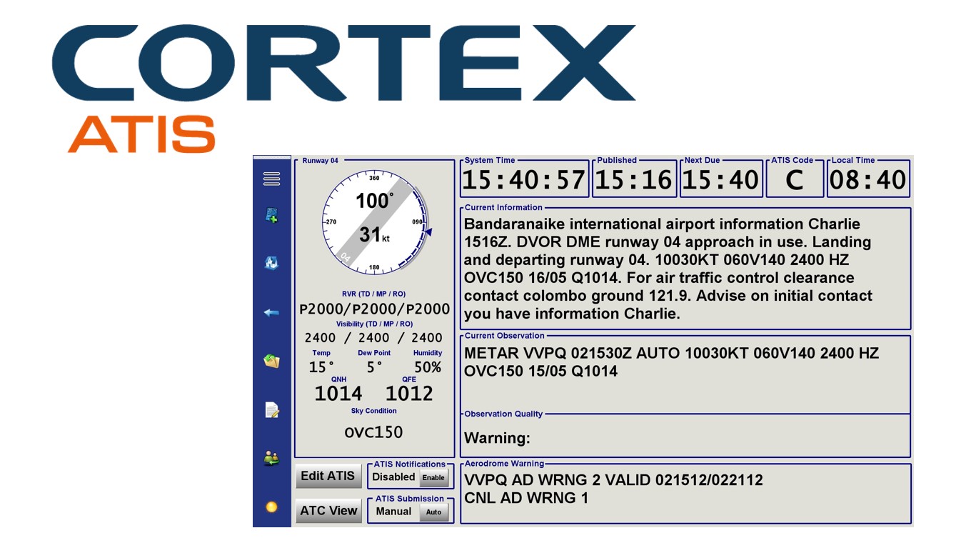CORTEX ATIS / D-ATIS - Automatic Terminal Information Service - ADB ...