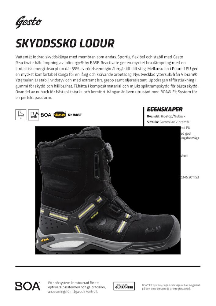 GESTO VINTERSTØVEL LODUR S3 - Kjøp hos TOOLS