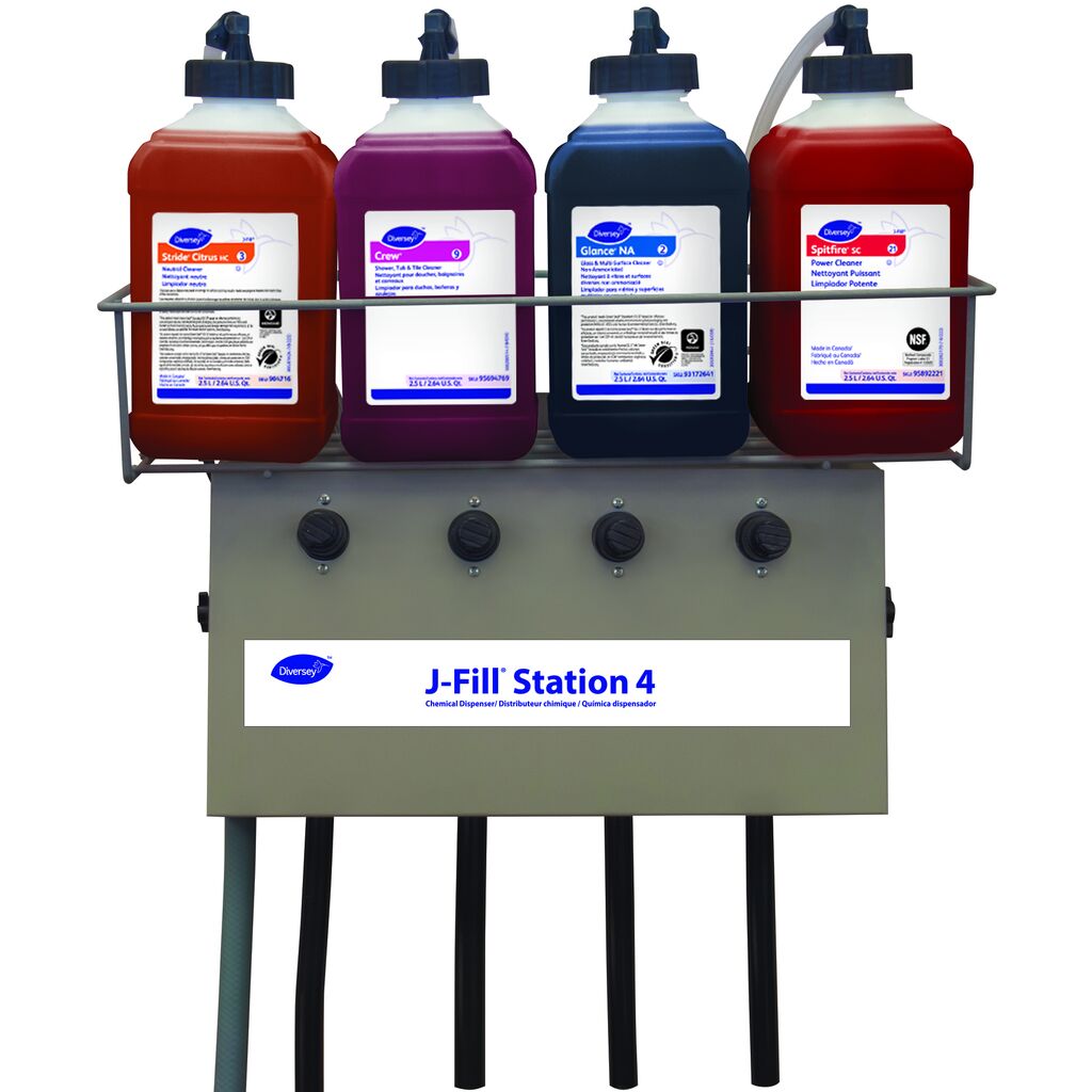 J-Fill® Station 4 Chemical Dispenser, 1ea, J-Fill® / QuattroSelect®, 1 ...